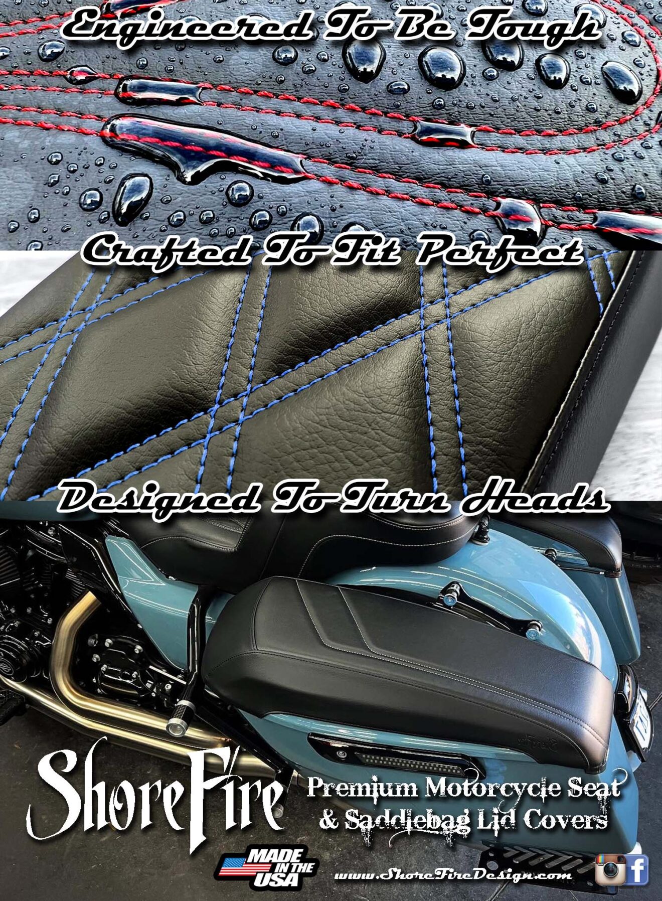Saddlebag Lid Covers - Breakaway - ShoreFire Design